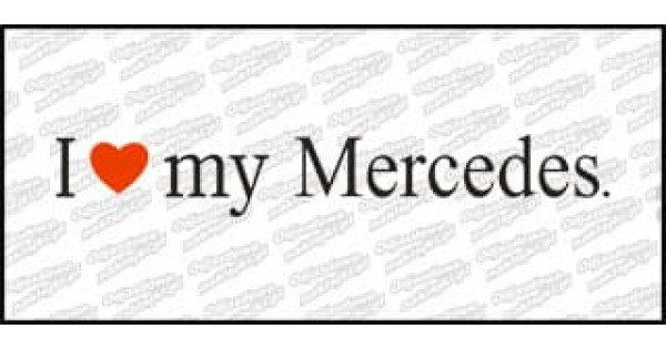 I love my Mercedes 20cm biała