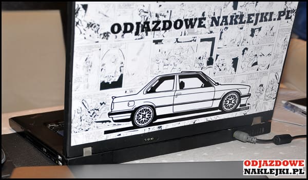 Laptop Sticker BMW E30 kolor